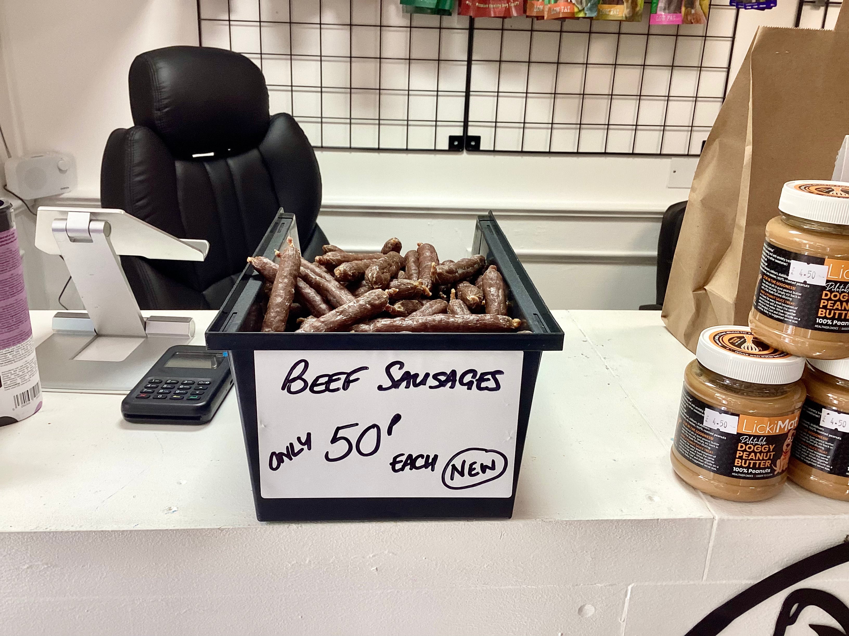 Beef Sausages – Furry Bairns Natural Dog Treats